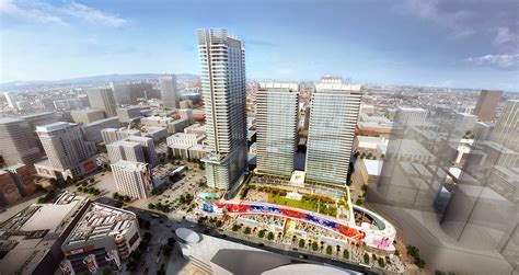 Los Angeles Oceanwide Plaza 206m 677ft 53 Fl 162m X 2 530ft