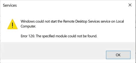 Solved Remote Desktop Services The Specified Module Could Not Be Found