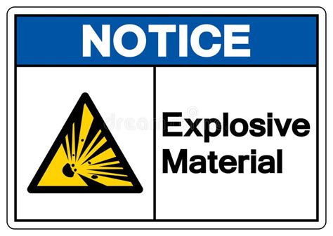 Notice Explosive Material Symbol Vector Illustration Isolate White On