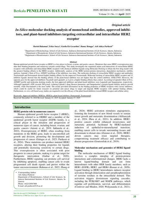 Pdf In Silico Molecular Docking Analysis Of Monoclonal Antibodies Approved Inhibi Tors And