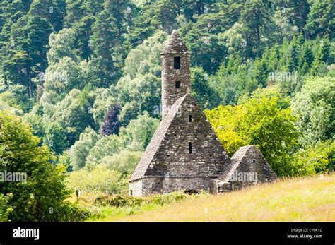 6th Century Monastic Church At Glendalough Wicklow Ireland Stock