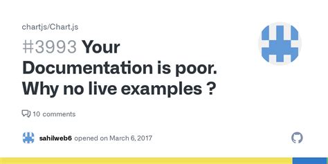 Your Documentation Is Poor Why No Live Examples · Issue 3993