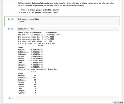 Write A Function That Accepts The Dataframe As Input Chegg Com