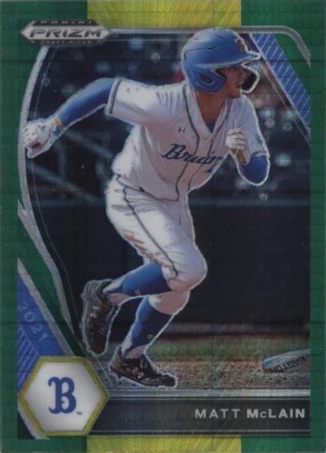 2021 Panini Prizm Draft Picks Matt Mclain Pdp17 Green And Yellow Hyper Prizm Rc For Sale