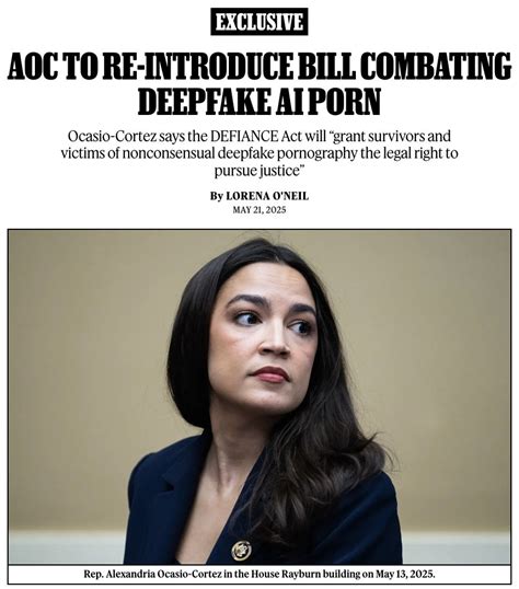 Ocasio Cortez Reintroduces No Fakes Act With Blackburn Mcbride To