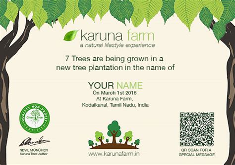 Karuna Dham Tree Plantation Donation