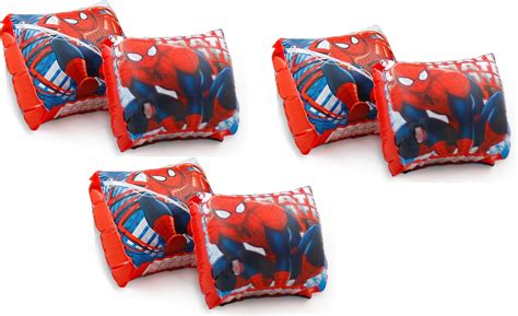 Disney 3 Pack Marvel Spider Man Swimming Pool Inflatable Arm Floats Floaties Toys