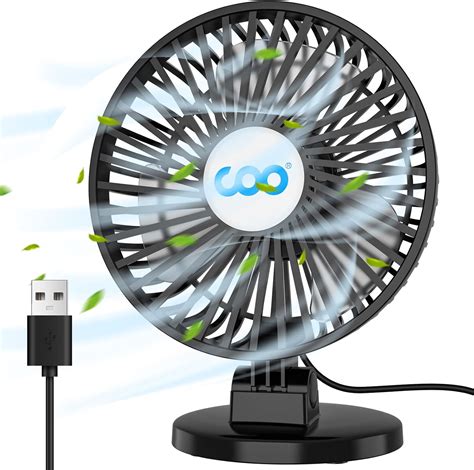 Coo Small Usb Desk Fan 3 Speeds Powerful Airflow Fan