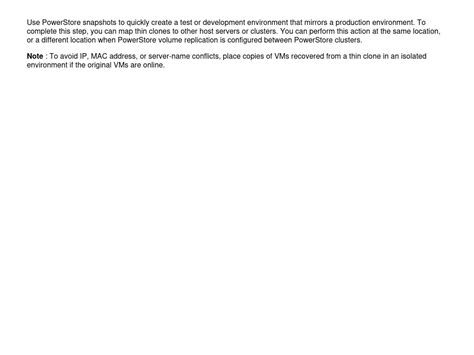 use powerstore snapshots to create a test environment dell powerstore