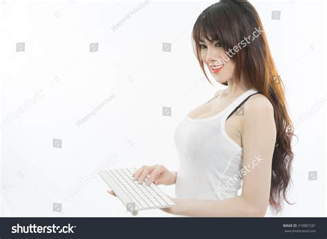 Sexy Asian Woman Keyboard Stock Photo 319887281 Shutterstock
