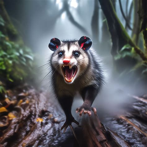 The Possum Runs Screaming — Image Created In Shedevrum