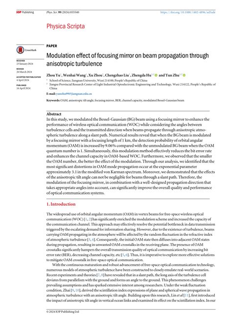 Modulation Effect Of Focusing Mirror On Beam Propagation Through Anisotropic Turbulence