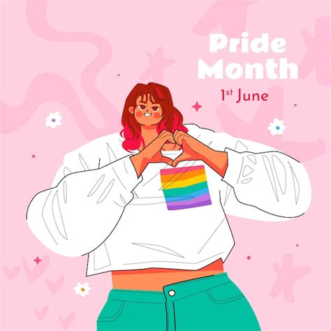 Premium Vector Flat Pride Month Celebration Illustration