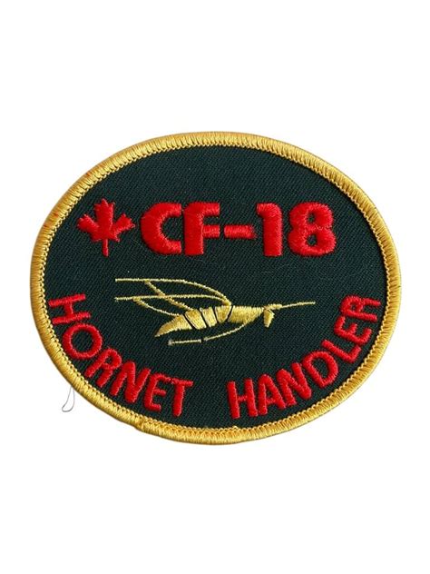 Canadian Forces Rcaf Cf 18 Hornet Handler Crest Patch Vintage