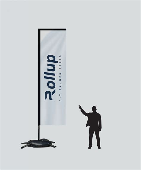 5m Flying Banner Square Rollup Store Barcelona 24 Hour Production