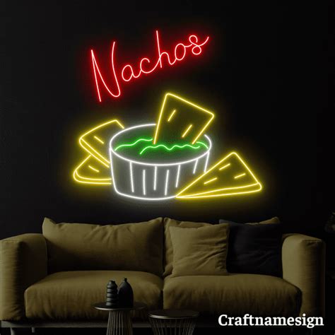 Craftnamesign Nachos Neon Sign For Mexican Food Restaurant Nachos Store