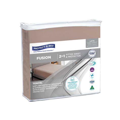Protect A Bed Fusion Waterproof Fitted Sheet King Single 107x204cm