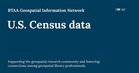 Us Census Data Btaa Geospatial Information Network