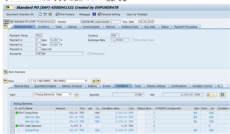 Purchase Order In Sap Create Purchase Order In Sap Sa