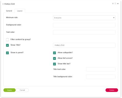 Widget Level Grouping