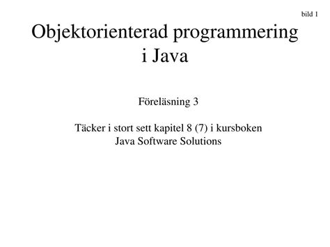 ppt objektorienterad programmering i java powerpoint presentation free download id 3642696
