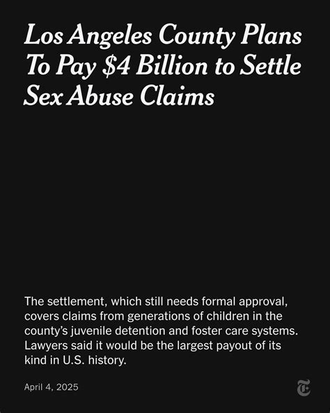 The New York Times Breaking News Los Angeles County Agreed To Pay 4