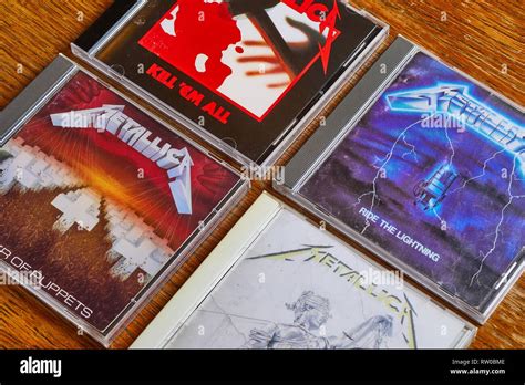 Metallica CD collection of early albums Stock Photo - Alamy