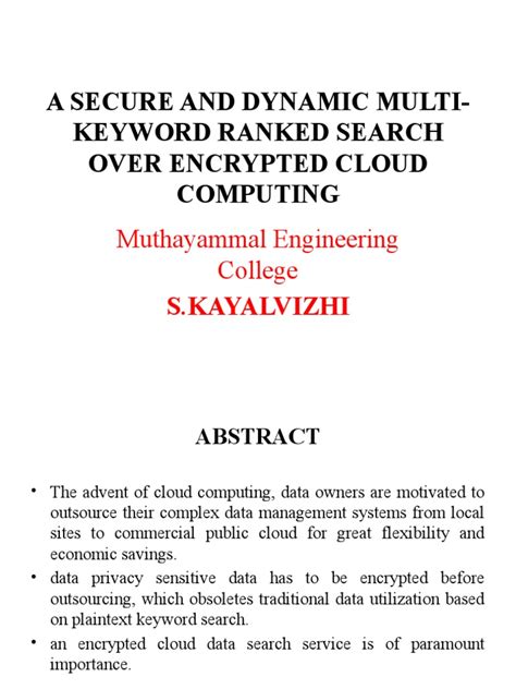 a secure and dynamic multi keyword ranked search over pdf