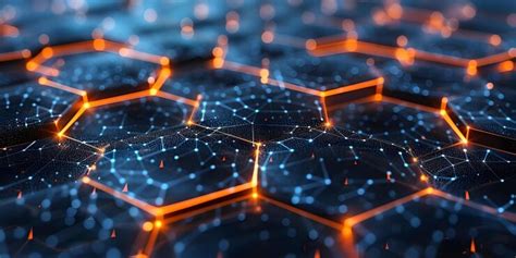 Hexagonal Grid Pattern Of Graphene Neural Network Molecular Structure