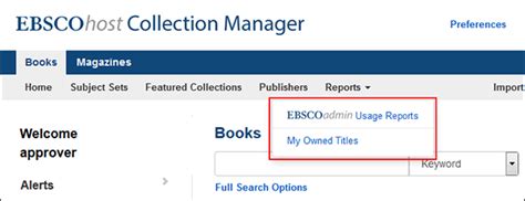 How Can I Export My Owned Ebook Titles In Ebscohost Collection Manager