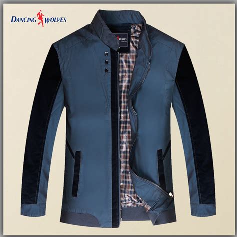 2015新款男装与狼共舞秋冬男士休闲外套夹克立领棉质韩版中年茄克欢乐购party