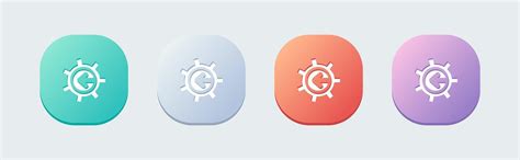 System Solid Icon In Flat Design Style Configuration Signs