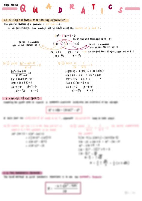 Solution A Level 9709 Maths Notes As Studypool