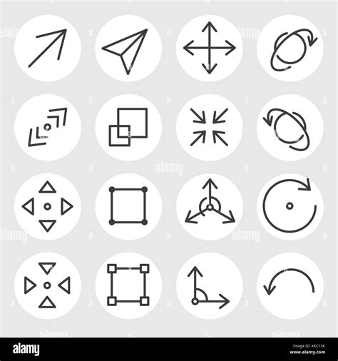 Line Icons Vector Set Stock Vector Image And Art Alamy