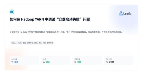 如何在 Hadoop Yarn 中调试“容器启动失败”问题 Labex