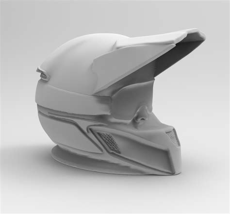 Archivo Obj Casco Motocross Minimalista V1 👽 ・idea De Impresión 3d Para