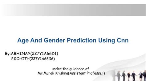 Age And Gender Prediction Using Cnn Pptx Artificial Intelligence Technology And Computing