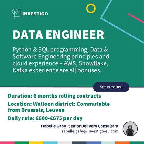 Dataengineer Python Sql Awsjobs Snowflakedevelopers Kafka