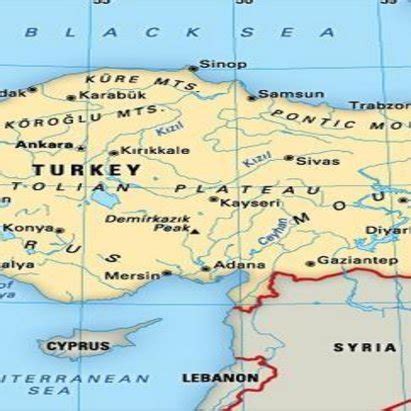 Overview Of Turkey And The Neighboring Countries Download Scientific