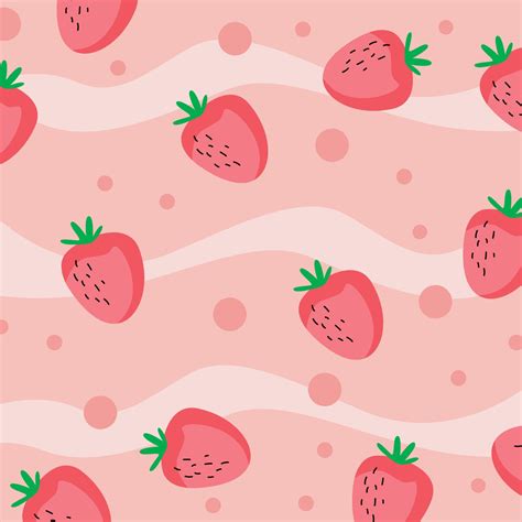 Cute Strawberry Fruit Sweet Pattern Texture Background Banner Design