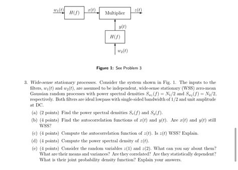 solved wide sense stationary processes consider the system