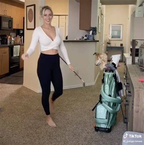 Golf Sensation Paige Spiranac Practices Swing Indoors As Fans Reminisce