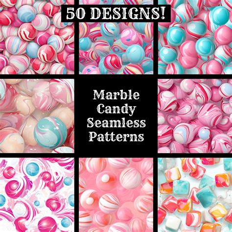 Marble Candy Seamless Digital Paper Marble Candy Printable Scrapbook