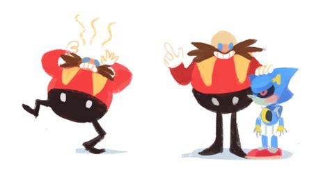 Dr Eggman And Metal Sonic Sonic Drawn By Gigidg Danbooru