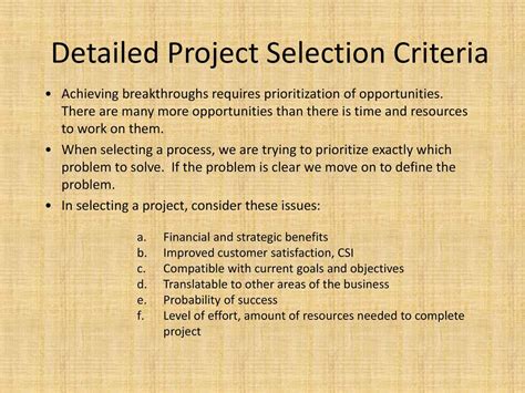 Project Selection Criteria Are Typically Classified As