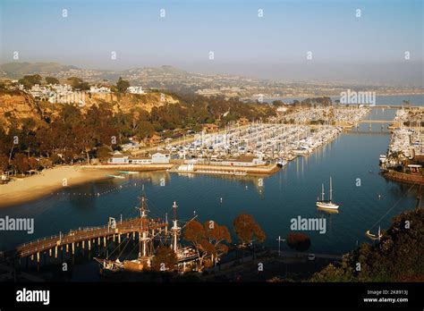 An Aerial View Of Dana Point California Shows The Extensive Marina