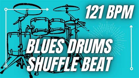 121 Bpm Blues Drums Shuffle Beat 121bpm 44 Beat Drum Backing Track