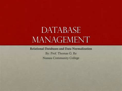 Ppt Database Management Powerpoint Presentation Free Download Id