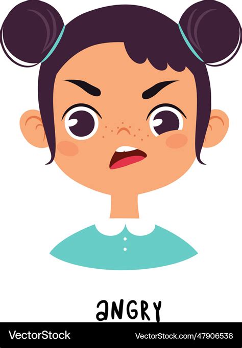 Cute Angry Cartoon Face