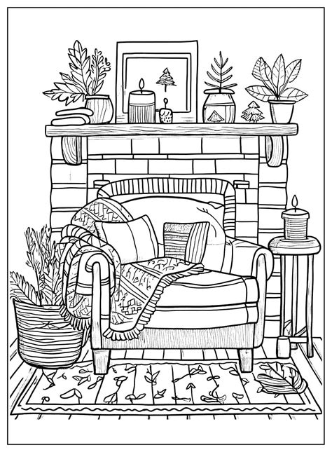 30 Cozy Home Coloring Pages Free Printable Pdf And Online Coloring